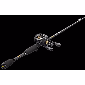 Lew's Classic Black Speed Spool Baitcast Reel and Fishing Rod Combo, 6-Foot 6-Inch 1-Piece Fishing Rod, 6.4:1 Gear Ratio, Black