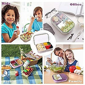 bacxigo Bento Box, Bento lunch Box for Kids and Adults, Lunch Container with Fork and Spoon, Leak Proof Lunch Box, Microwave and Dishwasher Safe Bento Boxes,Mom’s Choice Kids Lunch Box