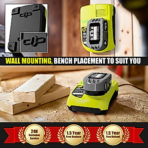 【with 2 USB Port】 Charger Replacement for Ryobi 18V Charger P117 Compatible with Ryobi 12V-18V One+ Lithium NiCad NiMh Battery P102 P108 P189 P197 P103 P105 P107 P190 P191 PBP002 PBP005