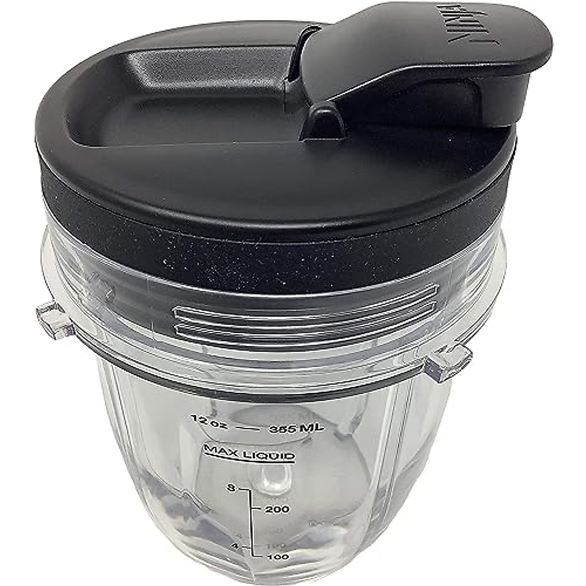 Genuine Ninja 12oz Tritan Cup w/Spout Lid for Auto-iQ BL450 BL456 BL480 BL482 BL490 BL494 BL641 BL680 BL681 BL682 BL687 BL910 BL2012 NN102 Blender
