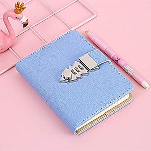 Lock Journal Combination Password Writing Travel Diary A7 Mini Notebook