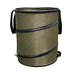 Gardening Bag, 10 Gallon Release Buckle Gardening Bag Collapsible Garden Waste Bag, Heavy Duty Reusable Yard Waste BagLeaf Trash Can Gardening Container Weed Container(green)