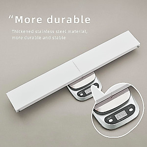 leean Laundry Drying Rack, Wall Mounted, Retractable Clothes Drying Rack, Folding Towel Drying Rack for Bathroom, Laundry Room Organization,Outdoor Yard, Balcony (White)