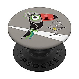 1950s Retro Mid Century Modern Toucan Tiki Bird PopSockets PopGrip: Swappable Grip for Phones & Tablets