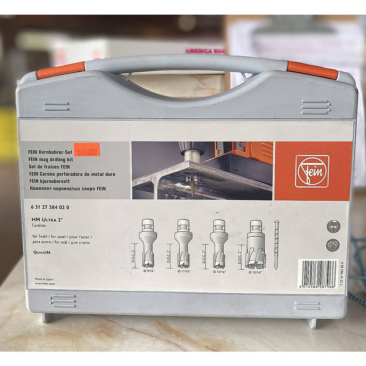 Fein HM Ultra Metal Core Bit Set - High-Performance Carbide-Tipped Core Bits for Precision Metal Drilling - 63127384020