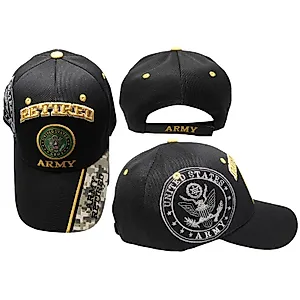 United States Army Retired Shadow Adjustable Cap - Black
