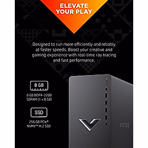 HP Victus 15L Gaming Desktop, NVIDIA GeForce RTX 1660 SUPER Graphics, Intel Core i3-12100F 8GB RAM 256GB SSD Windows 11 Home (TG02-0032, 2022)(Renewed)