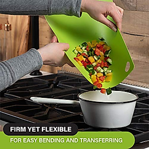 Bellemain Extra Thick Flexible Plastic Cutting Board Mats Non-Skid with Food Color Codes (Set of 4) (15"x11")