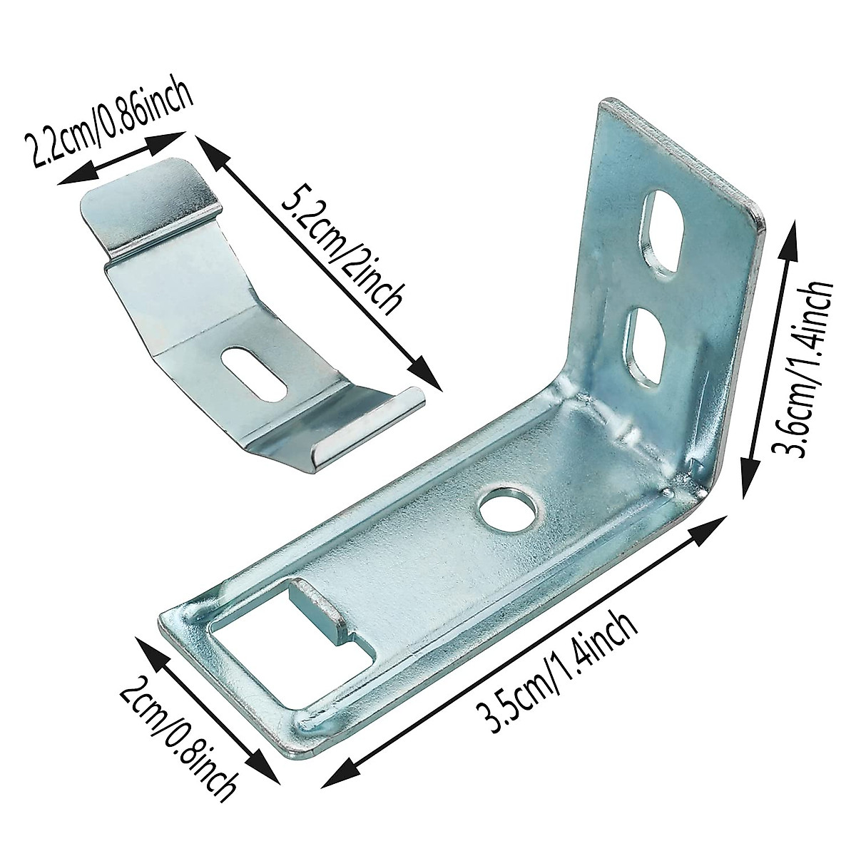 AXLIZER 4Sets Vertical Blinds L-Shaped Brackets Vertical Blinds Mounting Bracket, Clip Blind Extension Frame