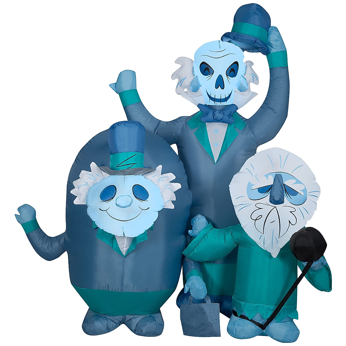 Gemmy Airblown Haunted Mansion Hitchhiking Ghosts Scene Disney, 6 ft Tall, Blue