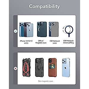 ESR MagSafe Battery Pack (HaloLock), 5,000mAh MagSafe Power Bank with USB-C Cable, Mini Kickstand Magnetic Wireless Power Bank for iPhone 14/13/12 Series, MagSafe Portable Charger, Black