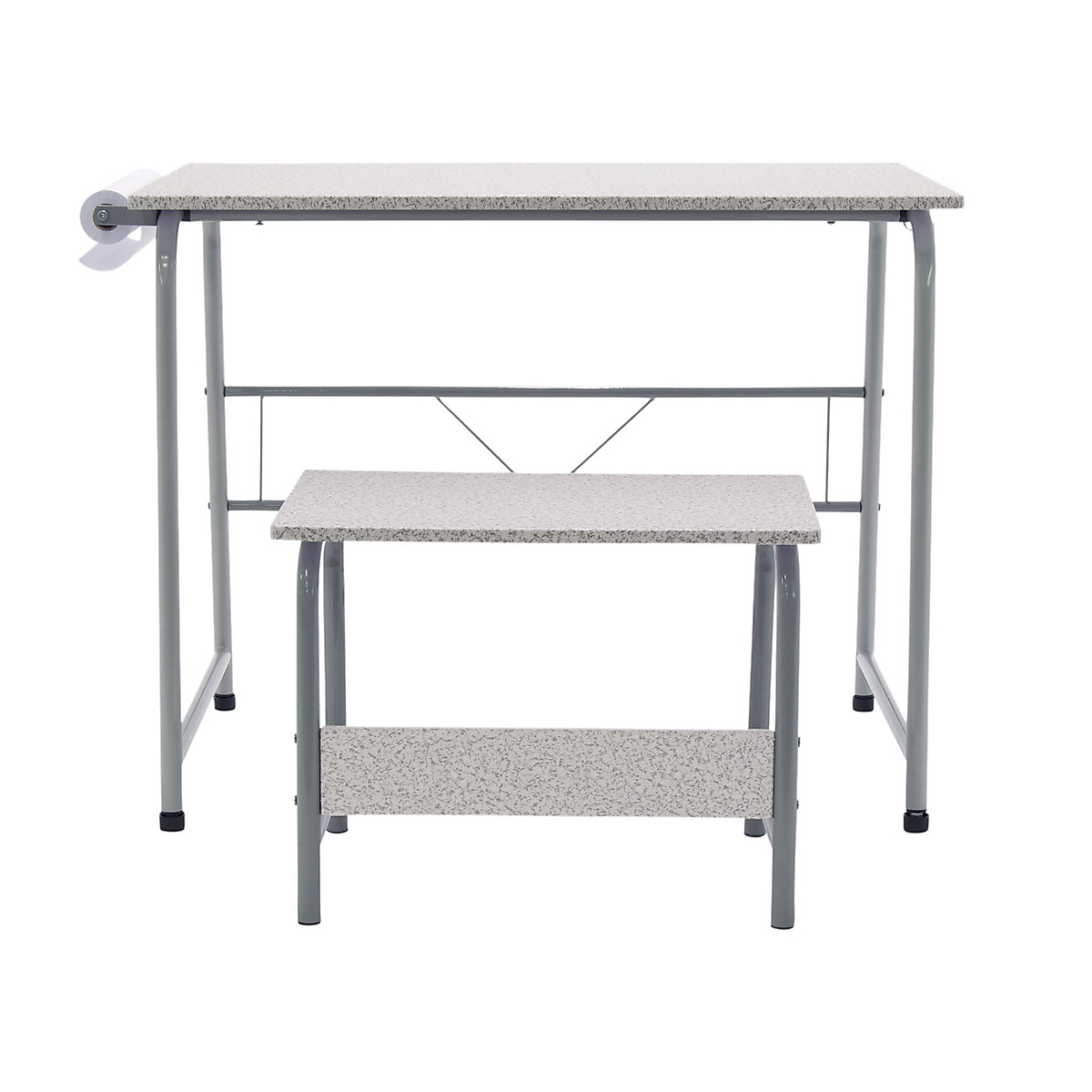 SD Studio Designs Project Center, 55128 Craft Table Play Desk with Bench, Grey, 37.75"W x 21.75"D x 28"H,Grey
