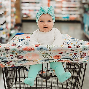 Pobi Baby Car Seat Covers and Nursing Cover - Soft and Stretchy Floral Pattern (Beauty)