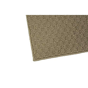 Garland Rug Town Square Beige Tan 9' x 12' Non Slip Area Rug for Living Rooms & Hallways, Stylish & Durable for High-Traffic Areas