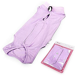 Cat Professional Recovery Suit for Abdominal Wounds and Skin Diseases, E-Collar Alternative for Cats and Dogs, After Surgey Wear Anti Licking, Recommended by Vets（Purple,M