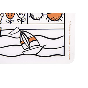 modern-twist 10 x 14 Reusable, Waterproof Coloring Mark-Mat Sheet for Kids, 100% Food-Grade Silicone, Pack of 1, Seattle