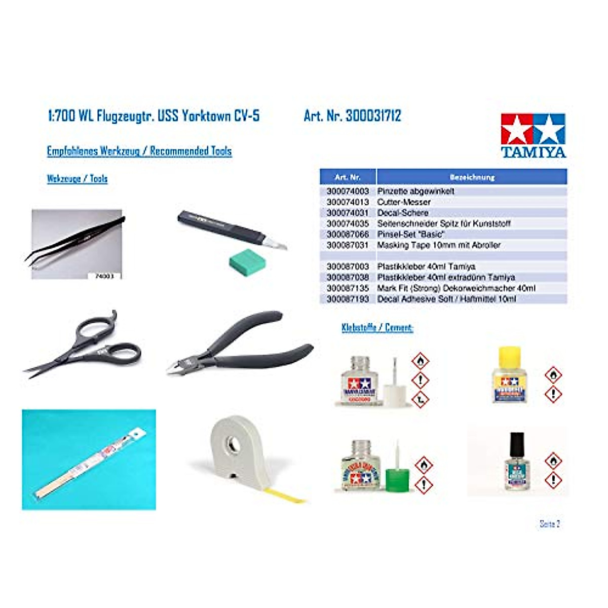 Tamiya 31712 1/700 US Aircraft Carrier Yorktown Plastic Model Kit