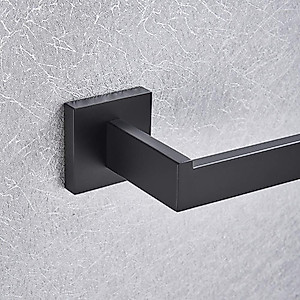 Bathroom Hardware Black Robe Hook Towel Rail Bar Rack Shelf Hanger Tissue Toilet Roll Paper Holder Wall Bathroom Accessories,1 Towel Rail