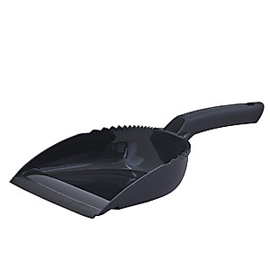 Superio Handheld Comfort Grip Dustpan and Brush Set - Hand Broom with Swiss Natural Horsehair Bristles.