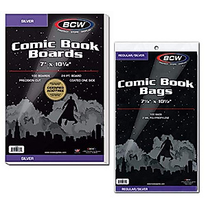 Silver Age Comic Bags and Backer Boards - 100ct
