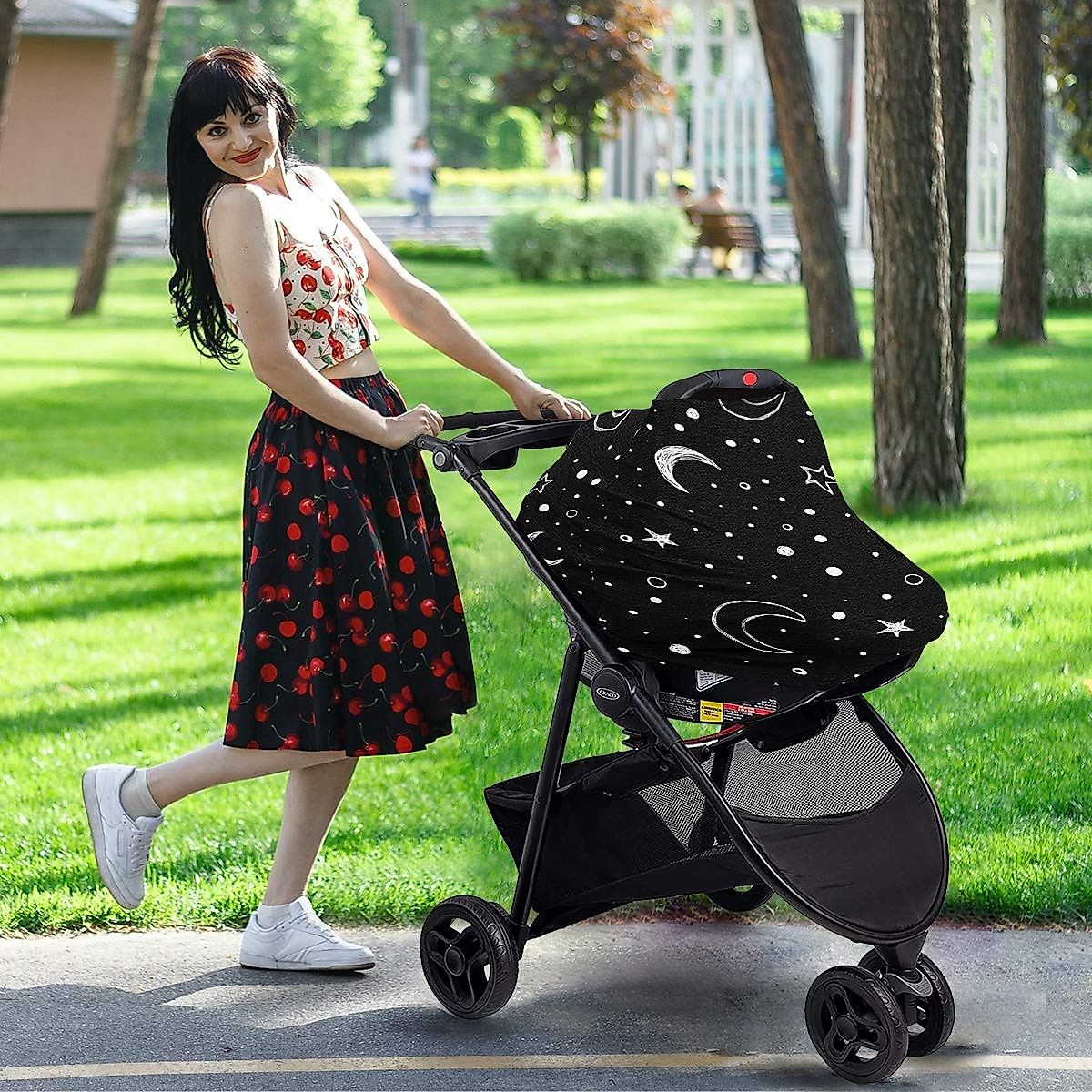 Nursing Cover Breastfeeding Scarf Night Sky Moon Stars - Baby Car Seat Covers, Stroller Cover, Carseat Canopy (11eb11i)