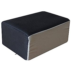 InteVision Extra Large 2-in-1 Footrest for Added Height - Premium Foam Cushion Works Great for Under Desk or bar - Will not Slide on Any Surface (17.5" X 12" x 8")