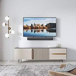 WALI Soundbar Mount Bracket, for Mounting Under or Above TV, with 2 Adjustable Extension Arms, Fits Most 23 to 65 Inch TVs and Sound Bar up to 33lbs (SBR204), Black