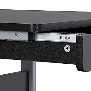 Yaheetech Mobile Lectern Podium Rolling Standing up Desk for Reading - LapTop Stand w/Tilted Top Board & Edge Stopper