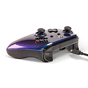 PowerA Enhanced Wired Controller for Xbox One - Cosmos Nebula, gamepad, wired video game controller, gaming controller, Xbox One, works with Xbox Series X|S