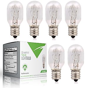 BULBMASTER 15 Watt Himalayan Salt Lamps Bulbs and Night lights Replacement Light bulbs lamps 2.15" - fits E12 Socket Candelabra Base night light night lamp bulbs