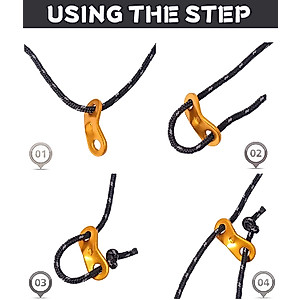 Hikeman 10 Pack 4mm Camping Rope Reflective Outdoor Guy Lines with Aluminum Guyline Adjuster Tensioners Nylon Tent Tie Downs for Hiking Backpacking Tarp,Canopy Shelter (Army Green)