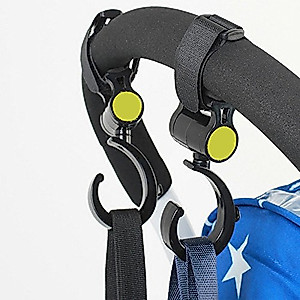 AKOAK 2 Pack Baby Stroller Hooks,Flexible and Multi Purpose Hooks for Diaper Bags, Shopping Bags,Groceries and Clothing, Great Accessory for Mommy When Walking or Shopping