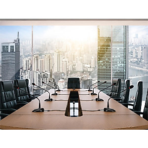 Monoprice Commercial Audio Desktop Paging Microphone with On/Off Button (No Logo),Black