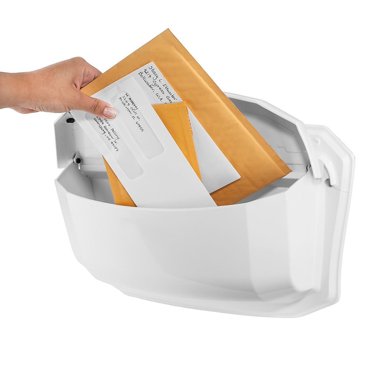 Architectural Mailboxes Villa Aluminum Wall Mount Mailbox, 2541W, White, Small Capacity