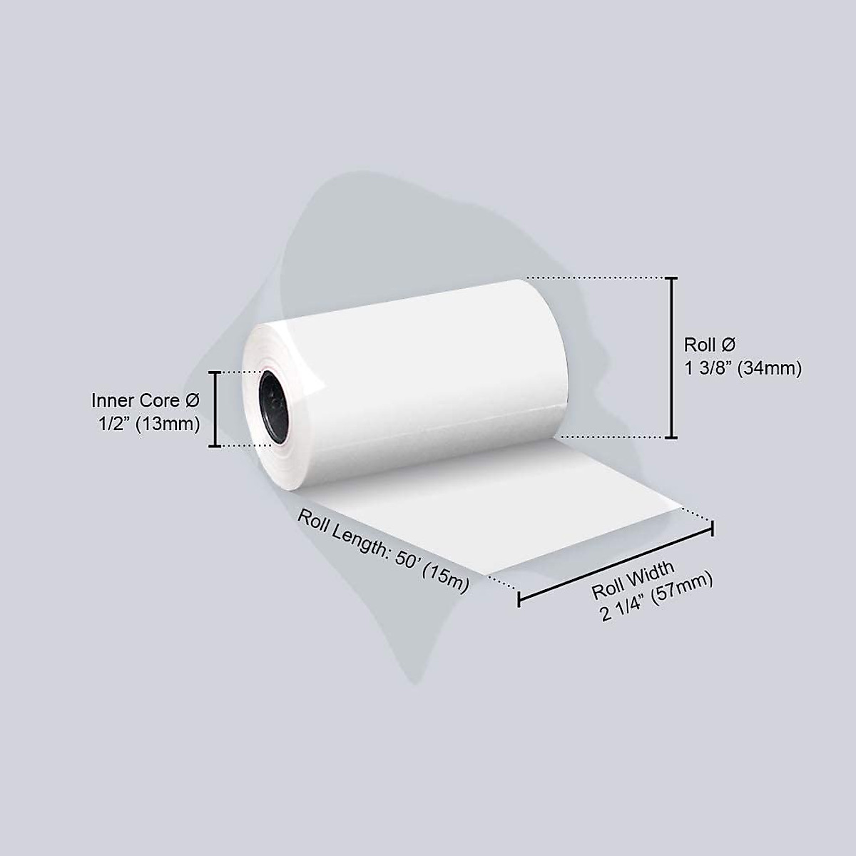 Gorilla Supply Thermal Paper Receipt Roll 2-1/4" x 50' BPA Free 50 Rolls