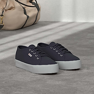 Superga womens 2790 Platform Sneaker, Navy, 7.5 US