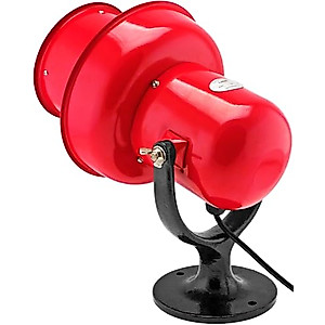 Vixen Horns Loud Air Raid Siren - Industrial Alarm Heavy Duty Electric Motor 120V, Fire Tornado Siren Horn (Unidirectional, 117 dB, Range 1600 ft)