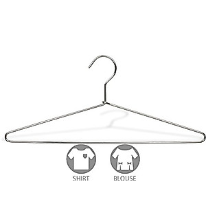 The Great American Hanger Company The American Company Slim, Box of 100 Thin and Strong Chrome Top Shirt and Pants Metal Suit Hanger