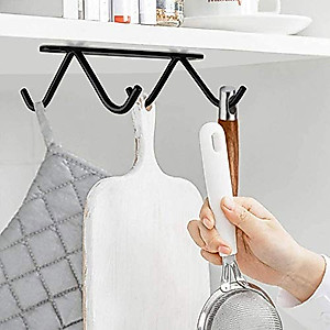 CHDHALTD Under Cabinet Mug Rack,Storage Shelf Cup Hanger,Mug Hooks Under Cabinet Mug Holder Rack,Coffee Cups and Kitchen Utensils Display(B 1Pcs)