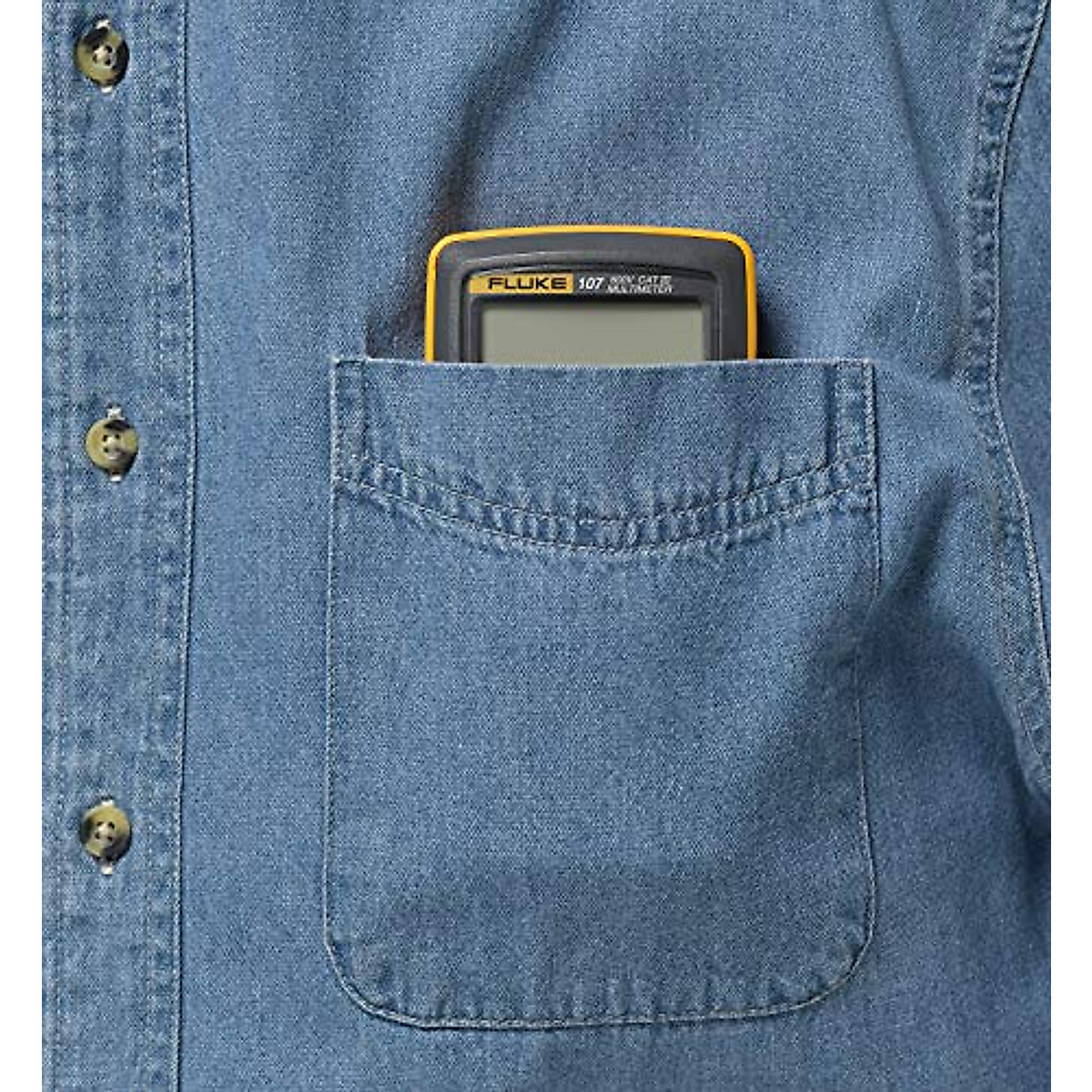 Fluke 107 AC/DC Current Handheld Digital Multimeter by Fluke, Gray