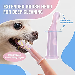 Pawsitive Vibes Pet Dental Care Kit | Cat Finger Toothbrush | Small Dogs & Cats | Secure Grip Thumb Brushes | Gentle Silicone Bristles | Anti-Bite & Extended Design