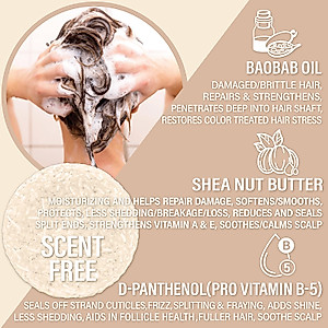 Luxiny Natural Shampoo Bars for Hair, Made in USA, Up to 60 Washes of Vegan, Sulfate Free Shampoo, Use at Home & a Travel Shampoo – Damaged to Normal Hair, 60g (Unscented)