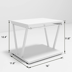 PUNCIA 2 Tiers Home Office Desktop Printer Stand with Letter Size Steel Hanging File Folder Frame Tabletop Shelf Organizer Storage Multifunction Printer Stand Table for Small Space Double Tiers Tray