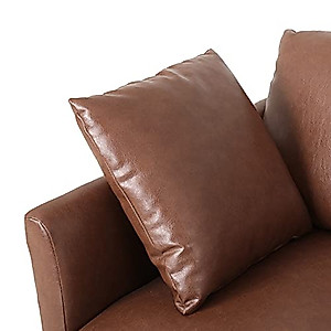 Christopher Knight Home Brockbank Sofas, Cognac Brown + Silver