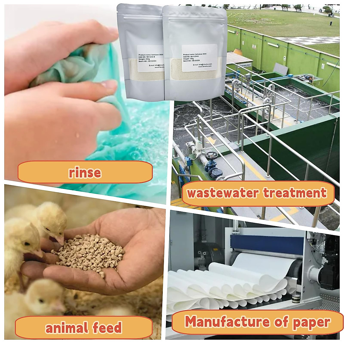 LimeFav Cellulase(Cellulase 2000),Cellulase Enzyme Powder,CAS NO.:9012-54-8(250g/8.8oz)