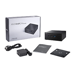 ASUS PN41 Fanless MiniPC Barebone with Intel 11th gen Quad Core Celeron N5100, Support Dual 4K, DisplayPort, WiFi, Bluetooth 5, Hardware TPM, VESA Mount,Black