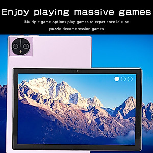 DAUERHAFT FHD Tablet, 100-240V 5G WiFi 8GB RAM 256GB ROM 10.1 Inch Tablet 8MP Front 16MP Rear 2 in 1 4G Network 8 Core CPU with Keyboard for Learning (US Plug)