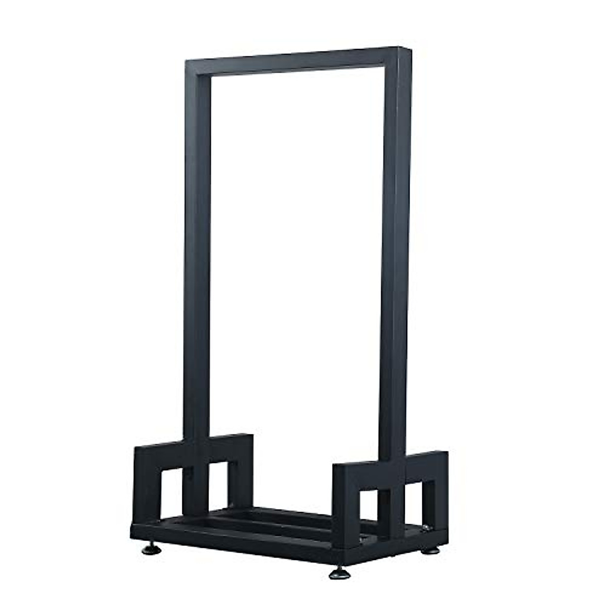 MBQQ Industrial & Rustic Heavy Duty Firewood Log Rack for Home Fire Place Decoration,Indoor Outdoor Wrought Iron Firewood Holders,Lumber Storage Stacking, Black