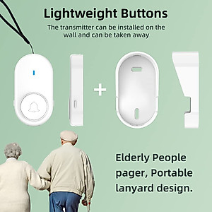 Wonderful Home Wireless Doorbell with IP65 Waterproof 1050 Feet/320M and 5 Adjustable Volume Levels 38 Melodies Doorbell Chime and LED Flashing