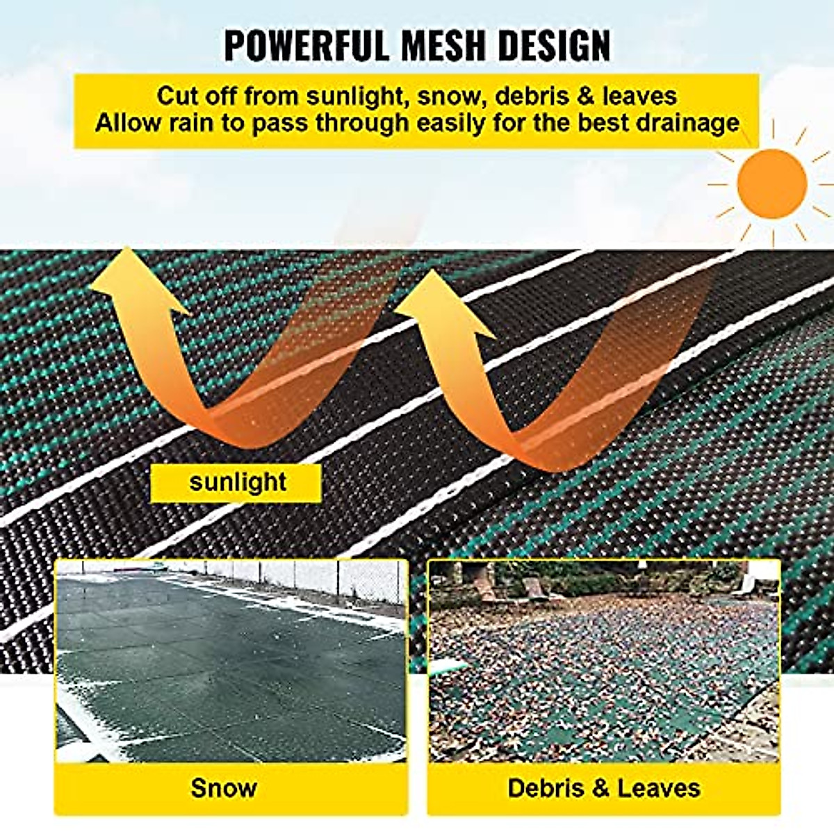 Happybuy Pool Safety Cover Fits 20x40ft Rectangle Inground Safety Pool Cover Green Mesh Solid Pool Safety Cover for Swimming Pool Winter Safety Cover